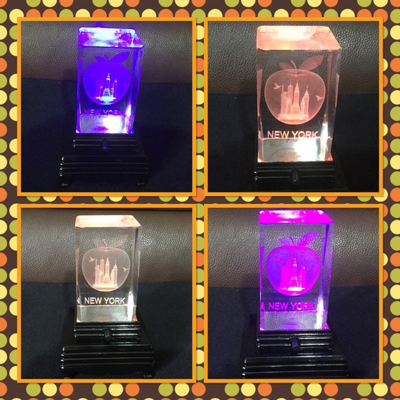 Accents | Crystal 3d New York Apple Light Set | Poshmark